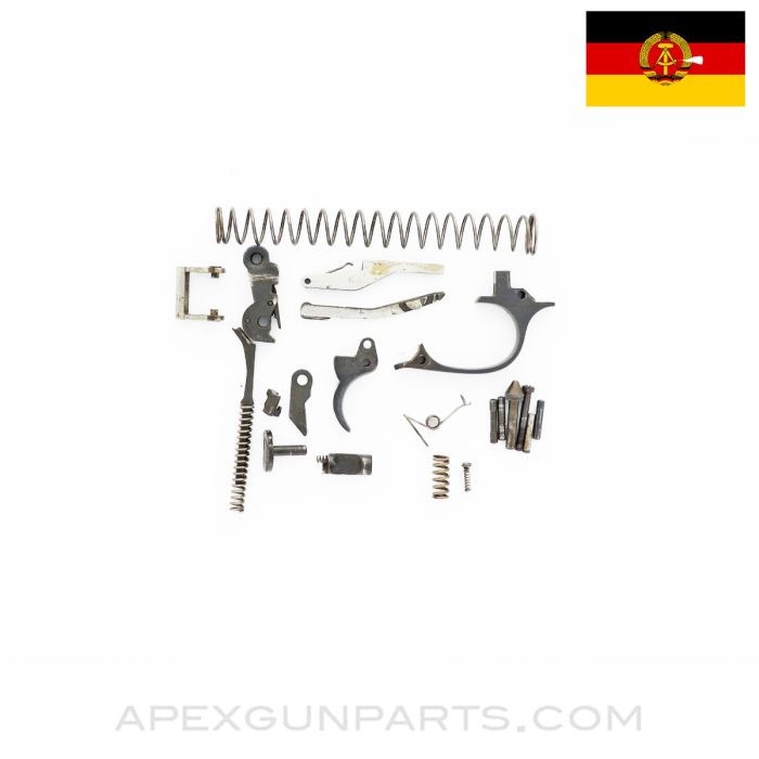 East German Walther PP "1001" Series Hardware Set, 7.65mm *Good*