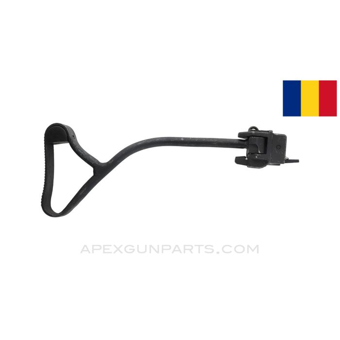 Romanian PM90 Side Folding Stock Assembly with lever lock, blued steel