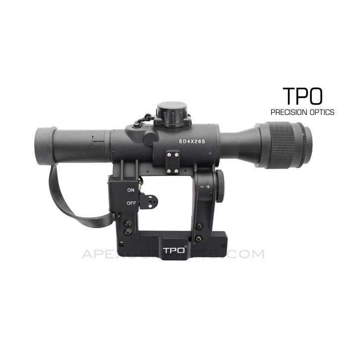 AK / SVD 4x26mm POSP Rifle Scope, Illuminated Rangefinder Reticle ...