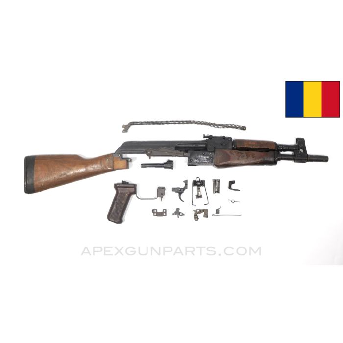 Romanian Draco AK Pistol Parts Kit with Fixed Wood Stock and Wood ...