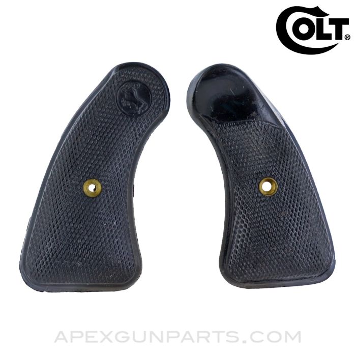 Colt Police Positive Grip Set, Black, Plastic, Round Bottom