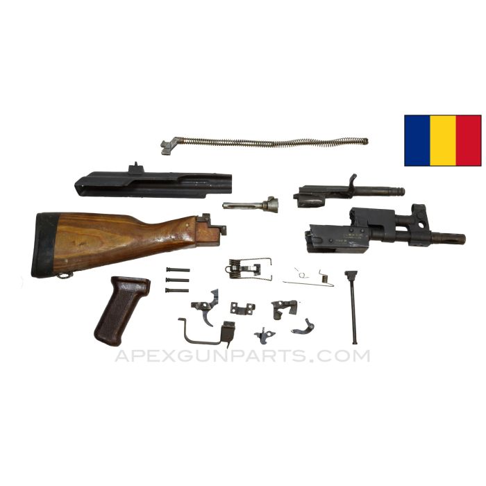 Romanian Micro Draco Fixed Stock Parts Kit, w/ Populated Barrel, 6", No ...