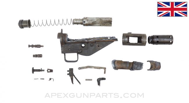Sten MK2 SMG parts set, with a MK5 barrel nut, no stock included, 9X19 ...
