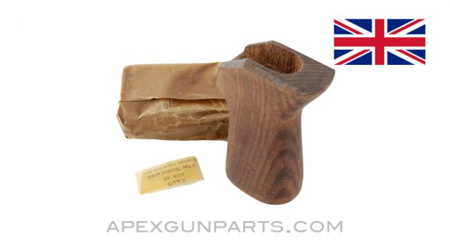 BREN Mk2 Wood Pistol Grip, Wood, Small hole, *NOS*