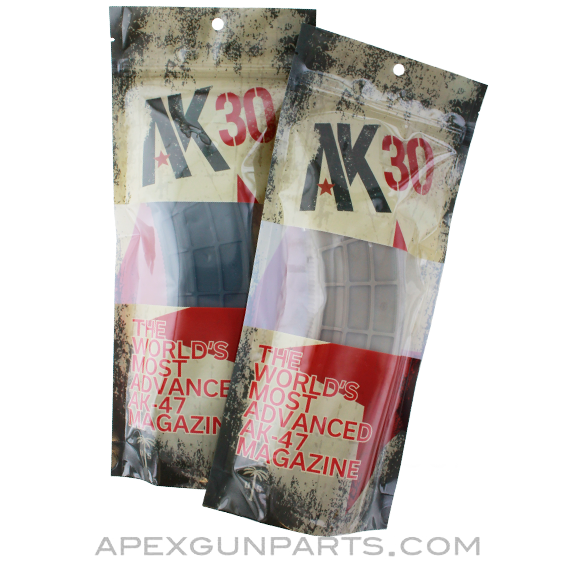 US PALM AK-47 Magazine, 30rd, Waffle Pattern, Polymer, Color Choice, 7 ...