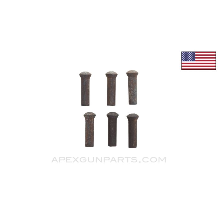 Browning M2 / M3 Rivet, Set of 6, For Long Trunnion, 0.685L x 0.185D *NEW*