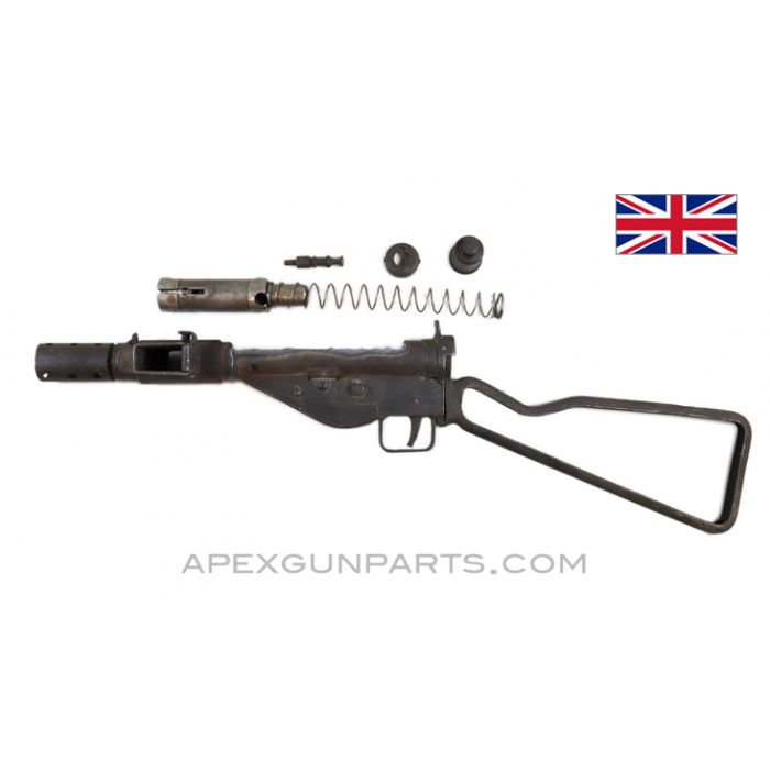 Sten Mk 2 SMG Parts Set w/Skeleton Stock, 9mm Luger