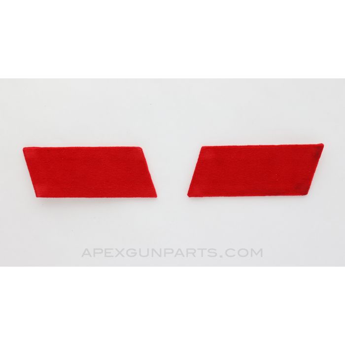 Collar Tabs, Red *NOS*