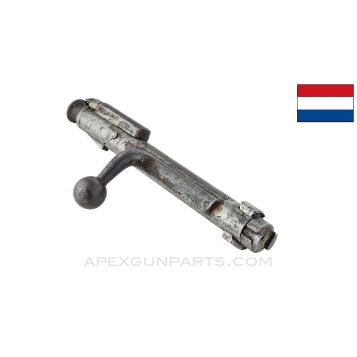 Dutch Mannlicher 1895 Bolt Assembly, Curved Handle, *Good*