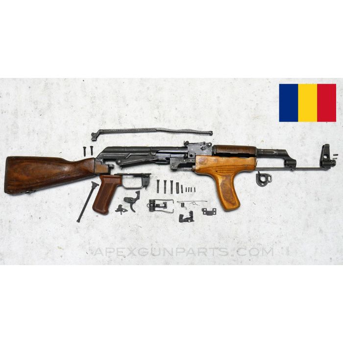 Romanian M63 Parts Kit, Wood Stock & Forward Grip, Blued, Matching, 7 ...