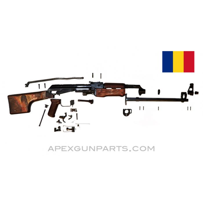 Romanian RPK parts kit with bipod, wood furniture, club stock, matching ...