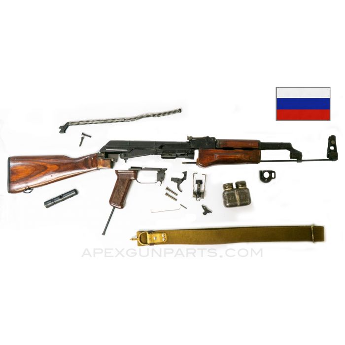 Russian AKM Parts Kit, Cast Gas Block, Replacement Front Trunnion, 7.62x39