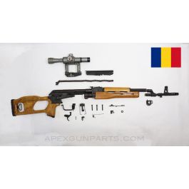 Romanian PSL/ FPK Parts Kit, IOR 4x Optic, Demilled Barrel, 7.62x54r ...