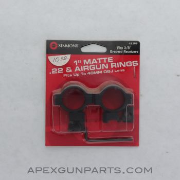 Simmons Scope Mount, 1" Black *NEW*
