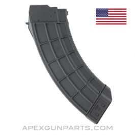 US PALM AK-47 Magazine, 30rd, Waffle Pattern, Black Polymer, Polymer ...