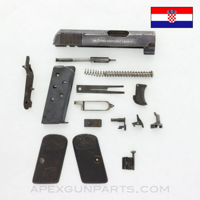 Croatian FN 1905 Vest Pocket Pistol Parts Kit, w/ Magazine, Blued, .25 ...