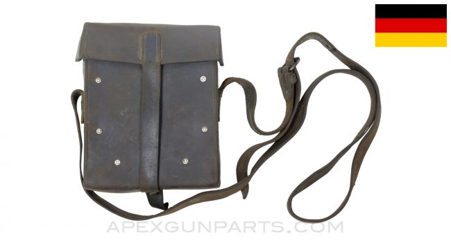 MG-34 Gunner Tool Pouch, w/ Shoulder Strap, Leather, *Good*