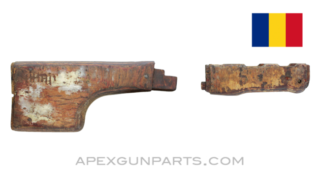 Romanian RPK Clubfoot Stock and Lower Handguard, *Fair*