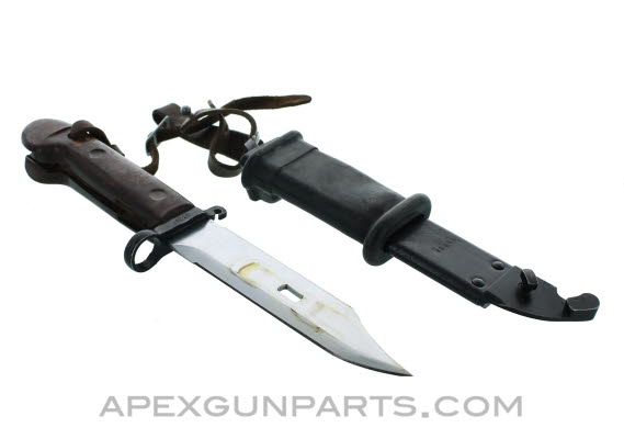 Polish Type 2 AKM / AK-47 Bayonet, Dark Red, Non-Matching, *Good*
