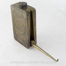 MG15 Machine Gun Oiler w / Hinged Spout, Unmarked, Brass *Good*